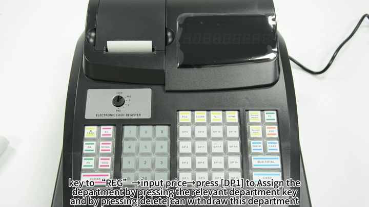 Built in printer cash drawer pos electronic cash register with 47 Keys ...