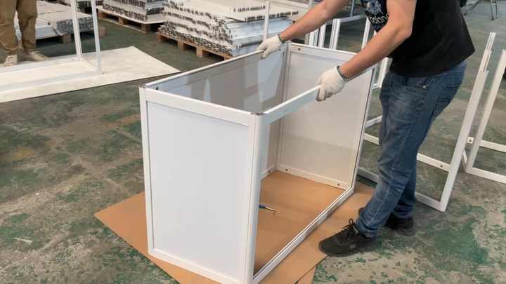 Folding Counter for Exhibition Booth - Portable & Easy Install