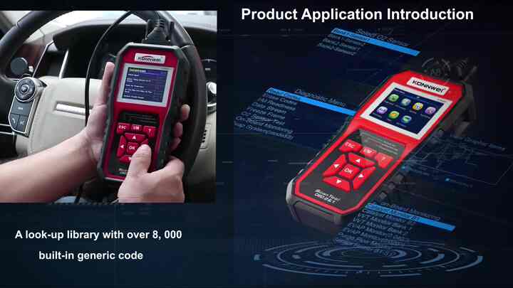 Konnwei KW850 escáner automotriz máquina de escáner probador de coche ECU EVAP sensor OBD2 ...