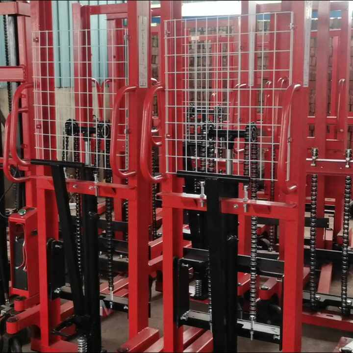 1 Ton Manual Hydraulic Stacker, 2m Lift Height, Portable Hand Forklift ...