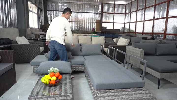 Rattan Chair Set Balcony Garden Rattan Table and Chair Furniture ...