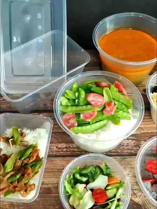Clear Round Microwavable Plastic Food Containers