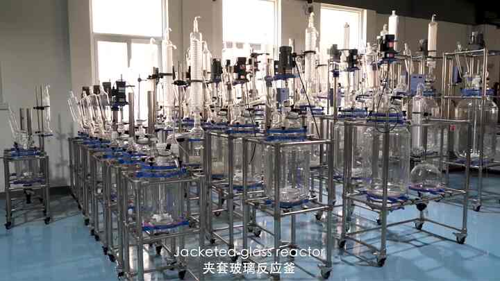 Customized Bioreactor Jacketed Glass Reactor With Vacuum Pump And ...