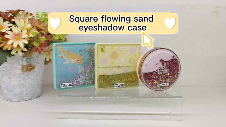 Square Blush Powder Box Double Layer Compact case Empty White ...