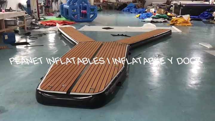 Outdoor Y-shaped Platform EVA Inflatable Jet Ski Dock Pontoons Parking ...