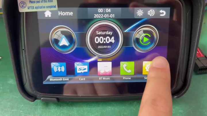 Universal Wireless Carplay Display Monitor For Motorcycle Autocycle ...