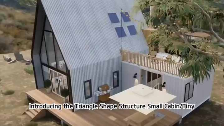 Modern A-Triangle Tiny House Prefab House Trailer Flat Pack Steel and ...