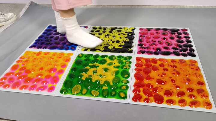 HF Sensory Liquid Tiles Colorful Liquid Fusion Activity Play Mat ...