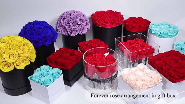 Eternal Rose Gift Sets - Preserved Beauty in Acrylic Boxes