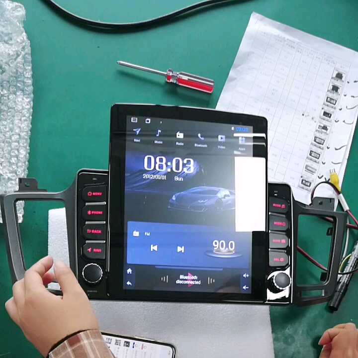 Tesla Vertical Android navegación del coche reproductor de Radio para ...