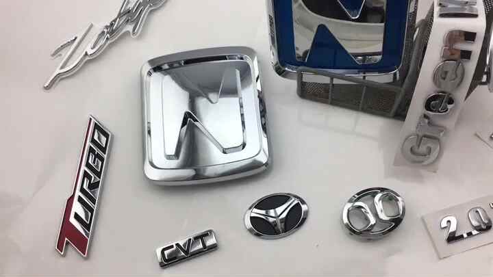 Custom ABS Chrome Car Emblem Badges with 3M Adhesive