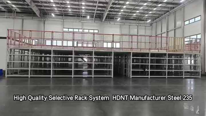 Heavy-Duty Steel Mezzanine Floor Pallet Rack System Detachable ...