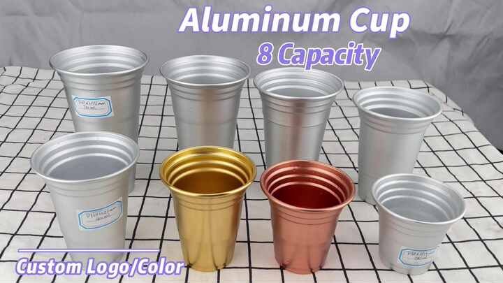 Custom Color Promotional Party Aluminum Drinking Cup