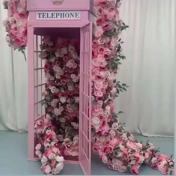 White Phone Booth for Wedding Decor Handmade Iron Crafts Hotel Shopping ...