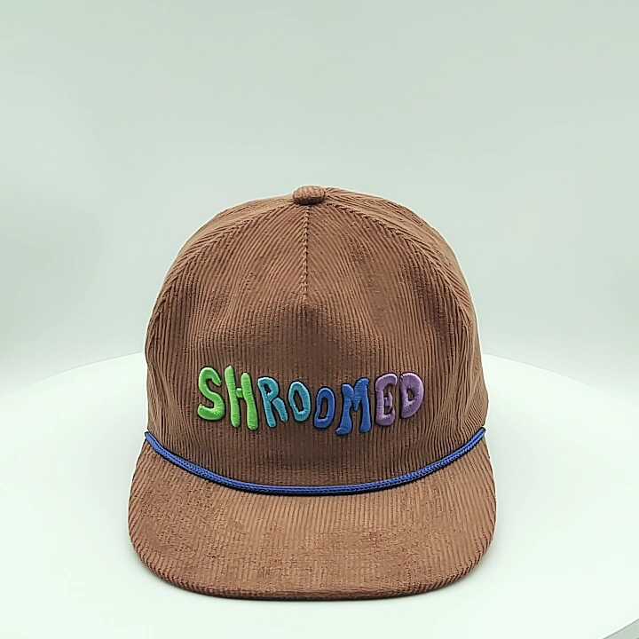 Customized Organic Corduroy 5 Panel Rope Snapback Caps