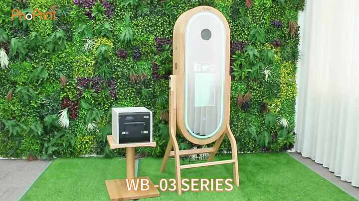Retro Wood-Framed Mirror Photo Booth WB-03 for Events - Functional ...