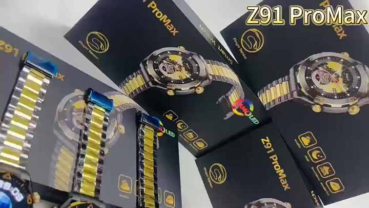 2024 Smartwatch Reloj Inteligente Round Watch Z91 PRO MAX BT Call Heart ...