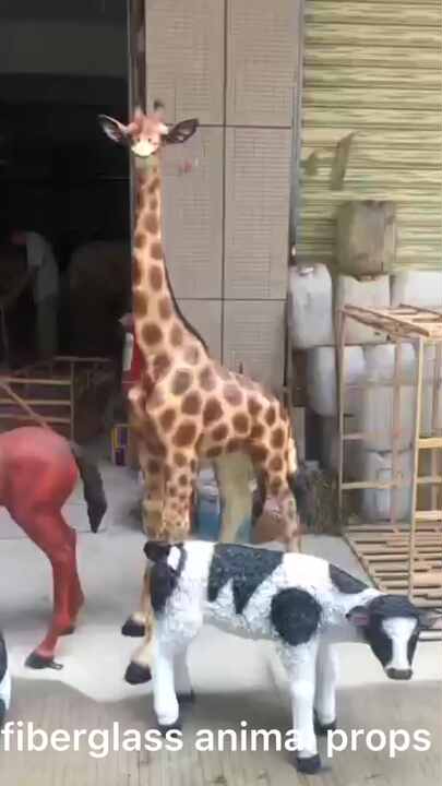 Life-Size Giraffe Sculpture - Jungle Safari Animals Props for Party ...