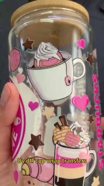 UV DTF Cup Wrap Transfers - Customized Designs & Colors