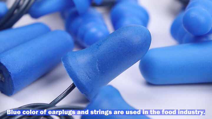 Metal Detectable Ear Plugs for Food Process Factory Soft Foam Earplugs ...