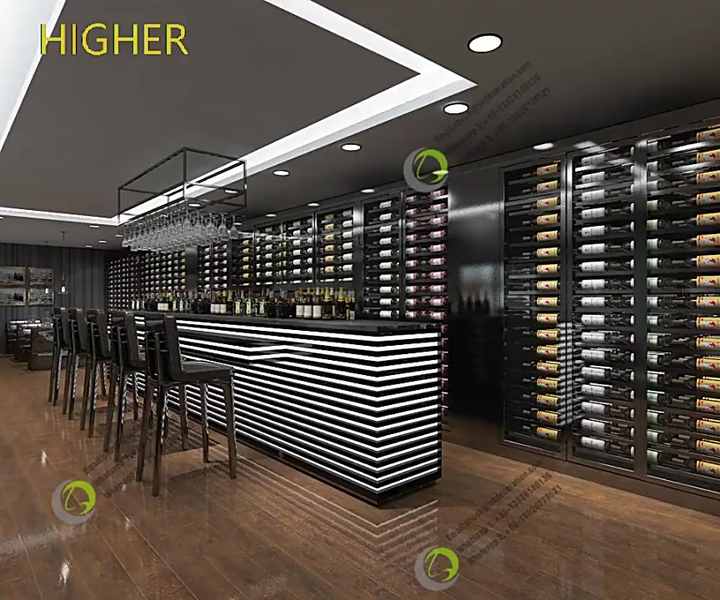 Wooden Modern Shop Counter Design For Wine Store Store Wine Cabinet ...
