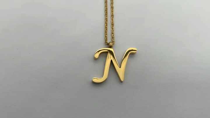 XR Jewelry - New Initials Stainless Steel Letter R Pendant