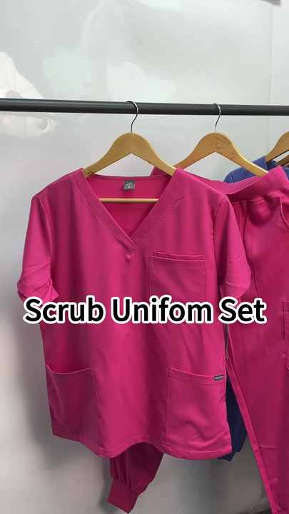 Wholesale White Color Hospital Uniform Medical Scrubs Set