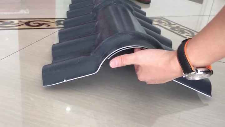 Decorative Corner Roof Ridge Tiles Asa / Pvc Ridge Tiles Water Flashing ...