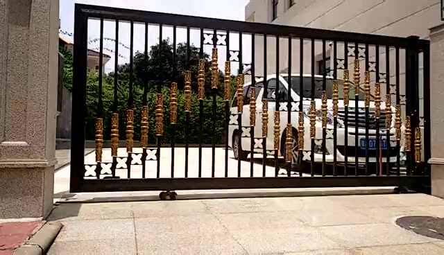 Modern Metal Aluminium Main Front Door Security Gate Automatic Folding ...