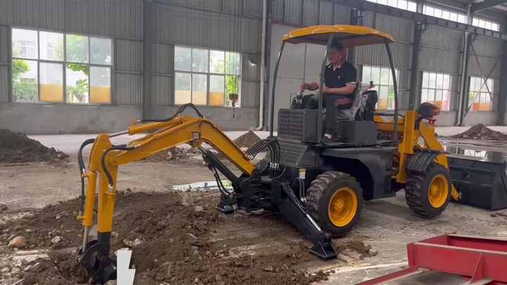 TH10-50 Mini Retroexcavadora Backhoe Loader 4x4 Wheel Drive