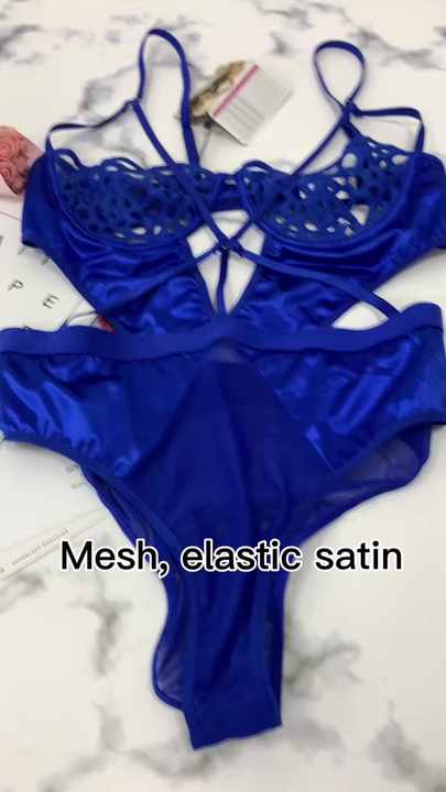 Plus Size Teddy Bodysuit One Piece Fat Girl Lingerie Sexy Hot Wom Royal Blue Lingerie Set
