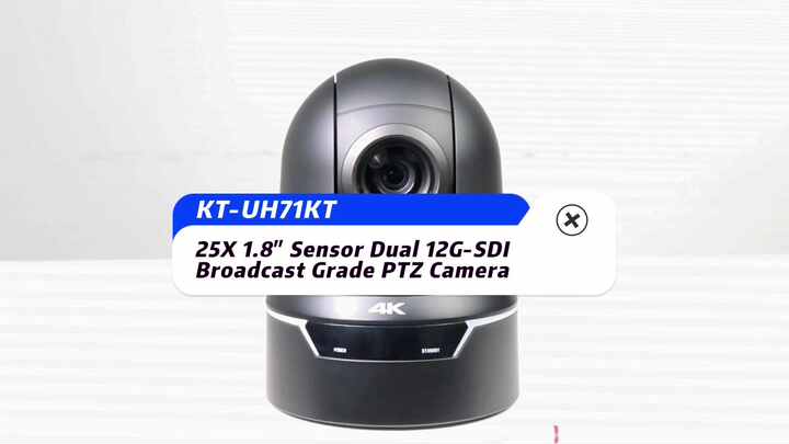 Kato 4k PTZ Broadcast Camera - 25x Zoom Live Streaming