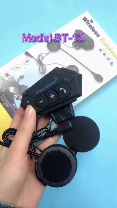 Wireless Motorcycle Bluetooth Headset BT12 with Microphone | Waterproof ...