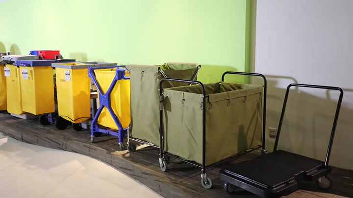Hotel Room Cleaning Trolley - Durable & Multi-functional