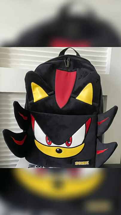 Top Selling Shadow the Hedgehog Plush School Backpack Anime Bag for Kids
