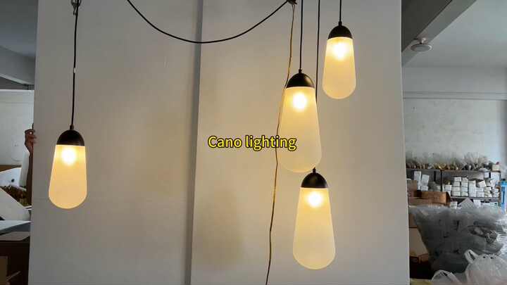 Modern Luxury Linear Lasso Glass Lampshade Chandelier Lamp Modern ...