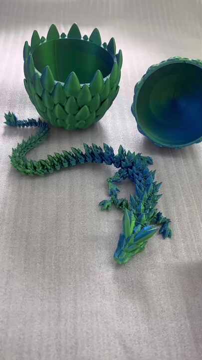 3D Printing Service FDM Process PLA Hinge Dragon Activity Toy Crystal ...