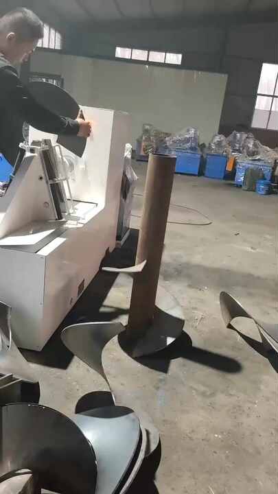 Sectional Helical Spiral Blade Screw Conveyor Flight Bending Hydraulic ...