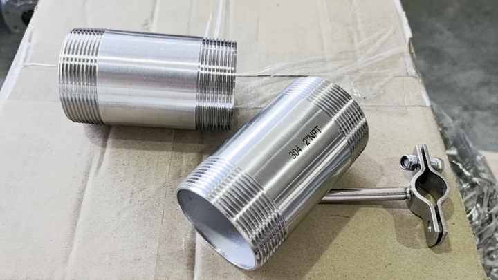 Factory Npt/bspt/g Threaded Double Nipple Barrel 2inch Npt Stainless Steel 304/316l Double ...