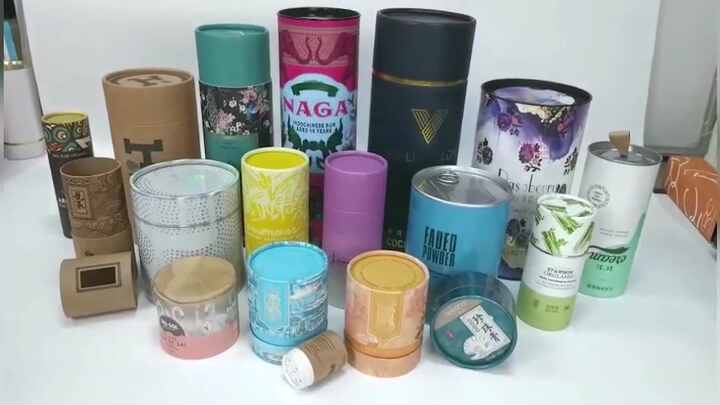 Custom Luxury Cylindrical Food Grade Round Box Tea Gift Packaging ...