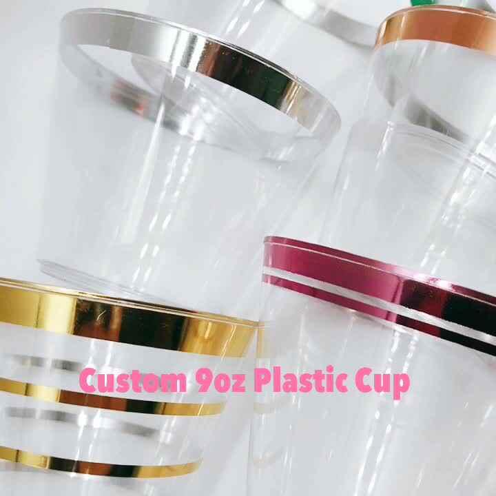 Gold Plastic Cups - Elegant 12 Oz Tumblers for Parties