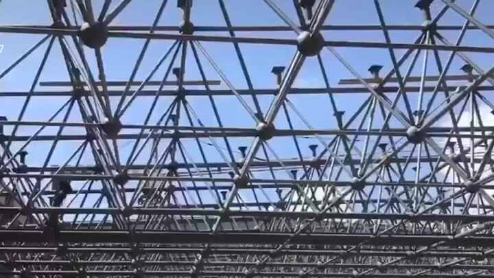 All Bolted Space Frame Steel Skylight Dome Structure Design