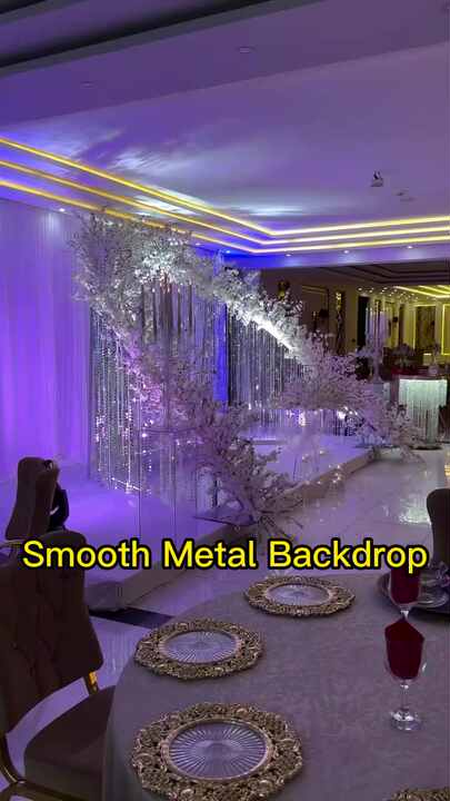 Smooth Wedding Stage Backdrop - Elegant Metal Frame Stand