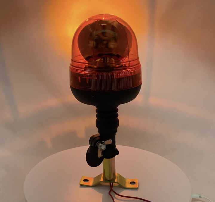 R65 Flexible Din Pole Mount Emergency halogen revolving beacon Lamp,12 ...
