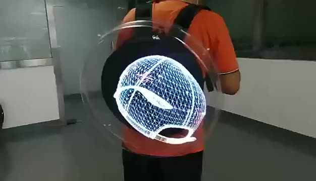Portable 3D Hologram Backpack Fan - LED Advertising Display