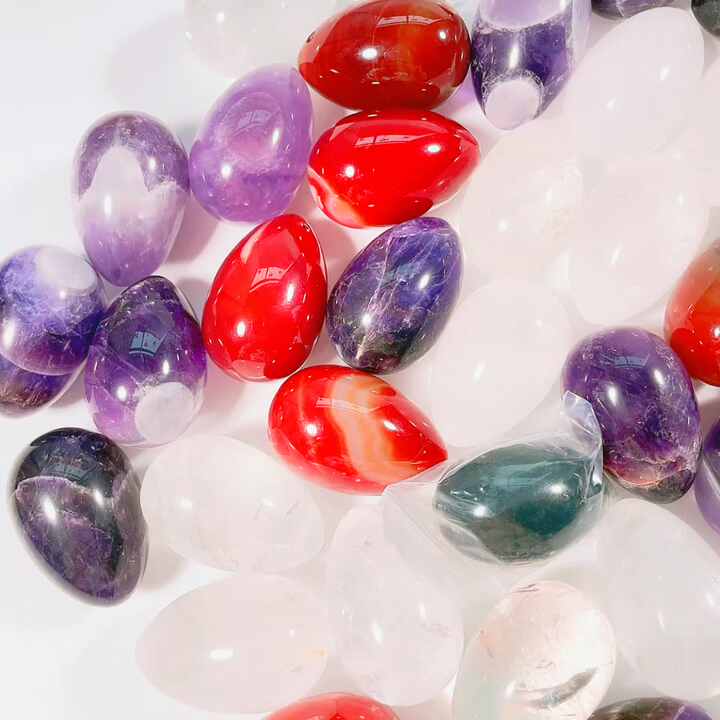 DIY Wholesale Natural Rock Crystal Eggs Stone Yoni Eggs for Woman ...