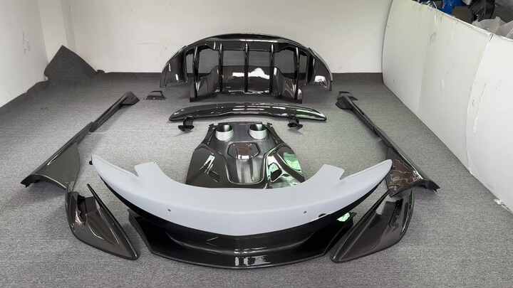 Carbon Fiber Body Kit Bumpers Side Skirts Wing and Hood for Mclaren 570 ...