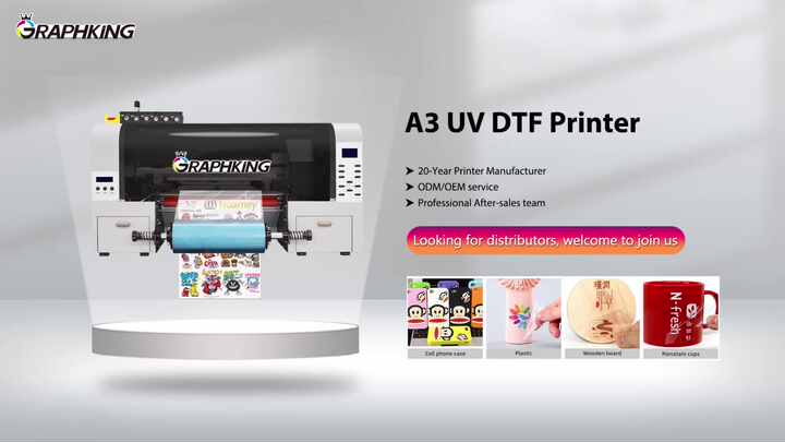 A3 Uv Dtf Sticker Printer Ab Film Uv Ink Printer For Cups Glass Phone ...