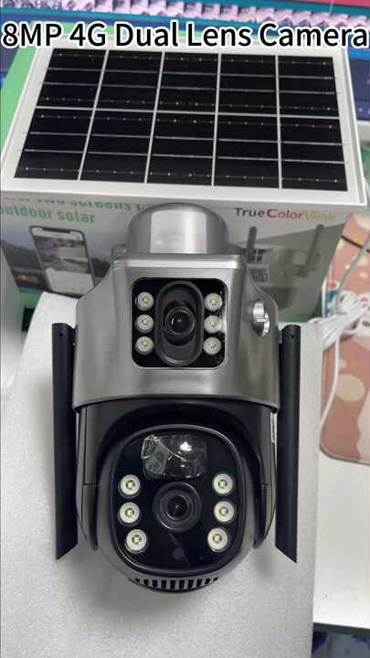 V380 Dual Lens Solar Camera - 4K Night Vision Security