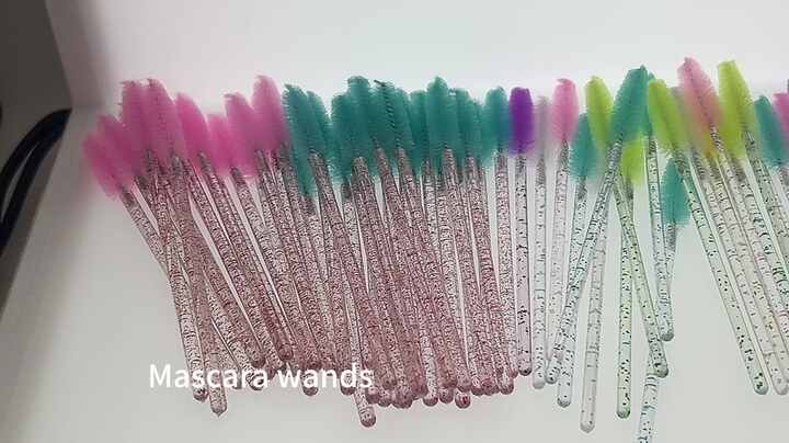 Private Label Custom logo Disposable Eyelash Extension Spoolie Brush ...